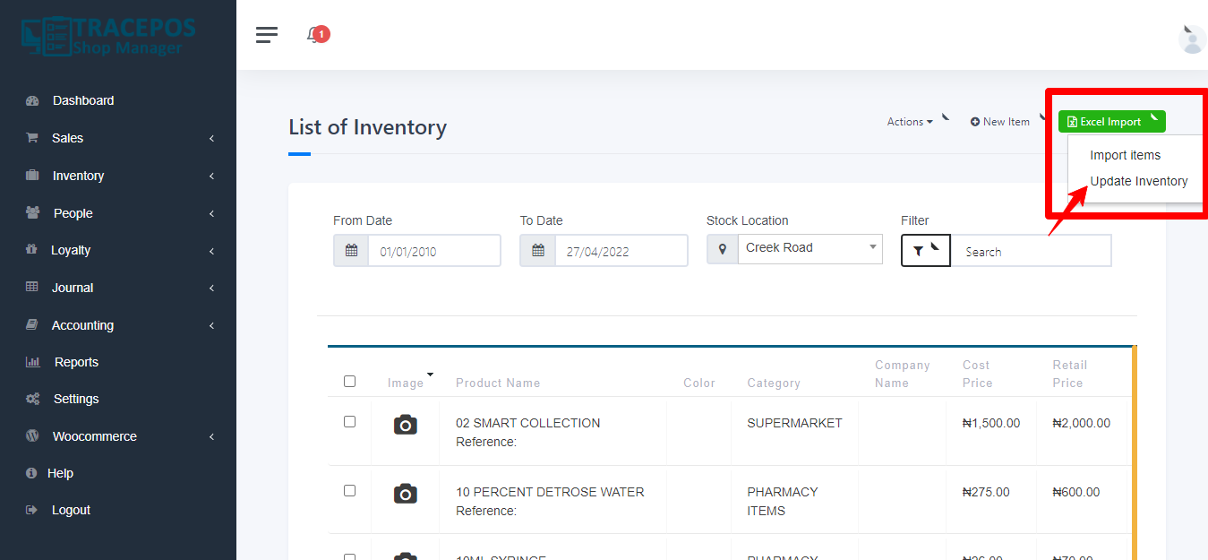 How to bulk update inventory quantities | Tracepos Blog